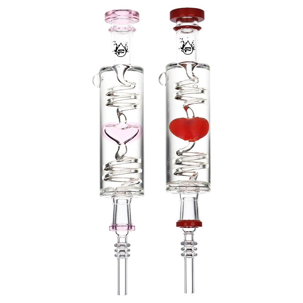 2PC SET - Pulsar Cool Down My Heart Glycerin Glass Dab Straw - 9.5 ...