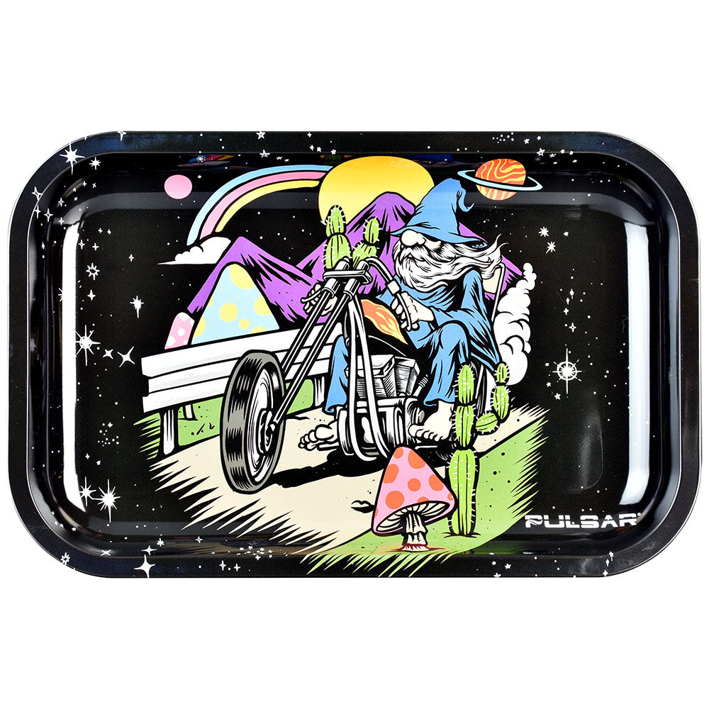 Pulsar Metal Rolling Tray | Trippy Trip – Lux Vapes